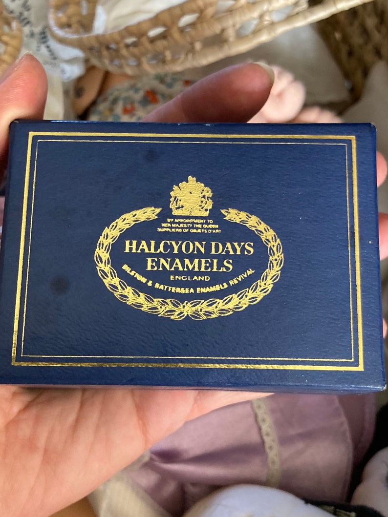 Halcyon Days , English Enamels Trinket Box Boxed, With Certificate ...