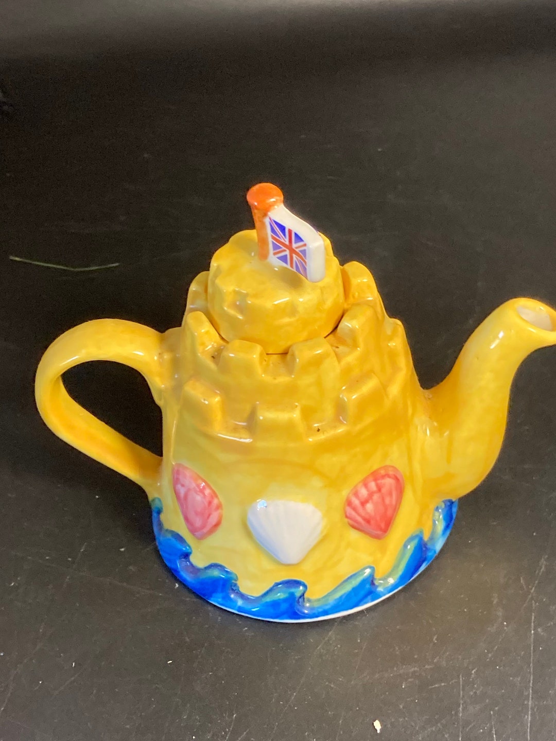Vintage Yellow Teapot Tower Shaped by Tony .. Marked on Base, Made in ...