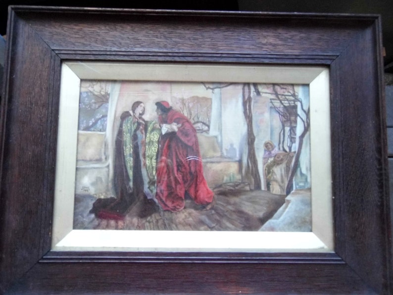 Elizabeth Drake, 1909 Painting After E A Abbey "o Mistress Mine, Where ...