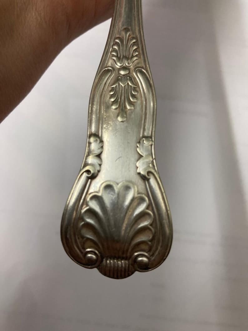 Vintage ,white Metal,massive Marked Extra Large Table Spoon With Queen ...