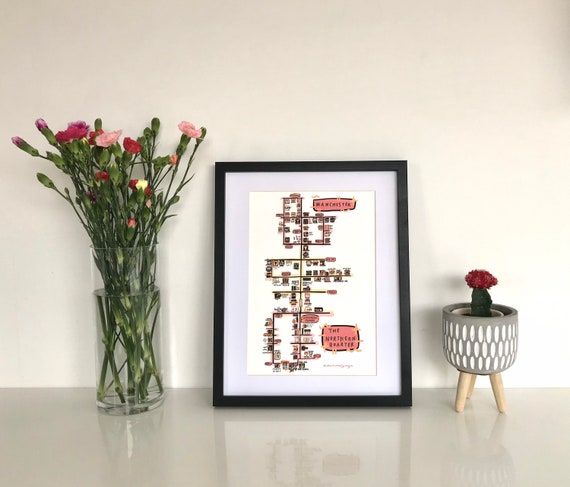 Manchester NQ Map | Etsy