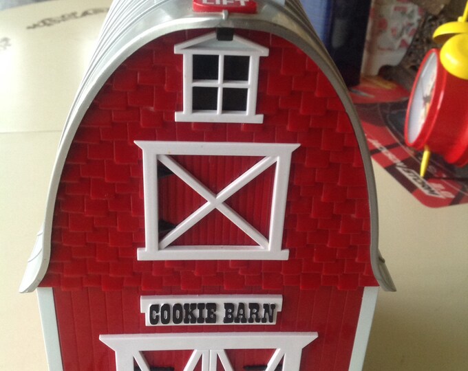 Green Acres Red Barn Cookie Jar - Etsy