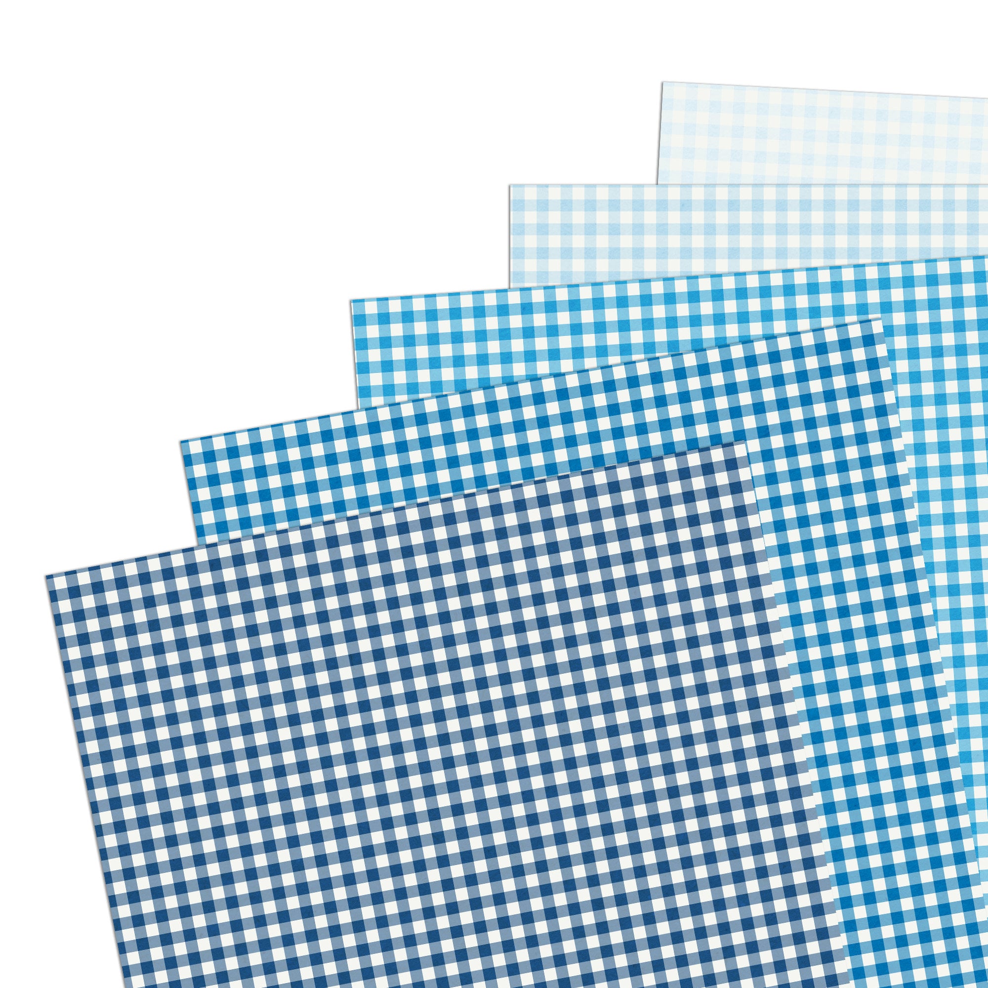 Blue Gingham Digital Paper, Scrapbook Paper, Gingham Pattern, Printable ...
