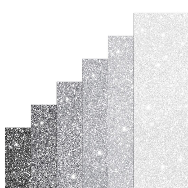 Silver Glitter Digital Paper, Scrapbook Paper, Glitter Pattern ...