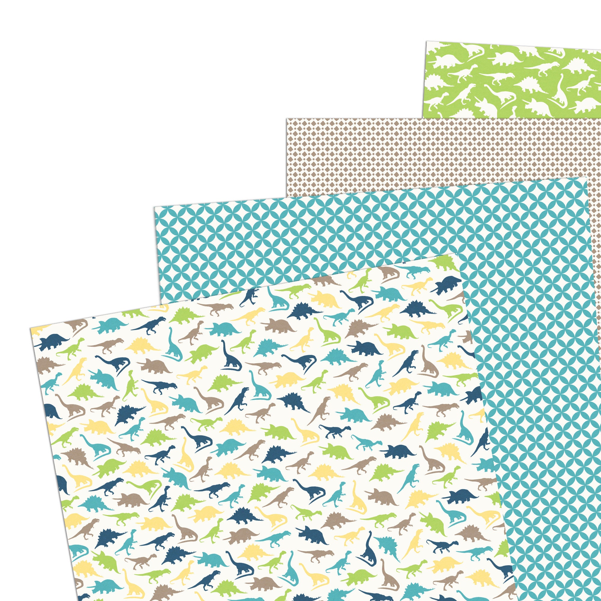 Dinosaur Digital Paper, Scrapbook Paper, Boys Dinosaur Pattern ...