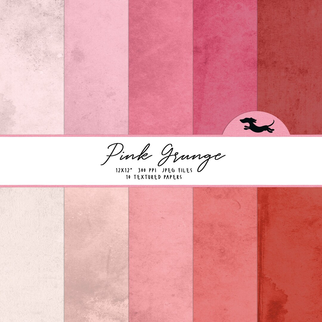 Pink Grunge Digital Paper, Scrapbook Paper, Vintage Pink Paper ...
