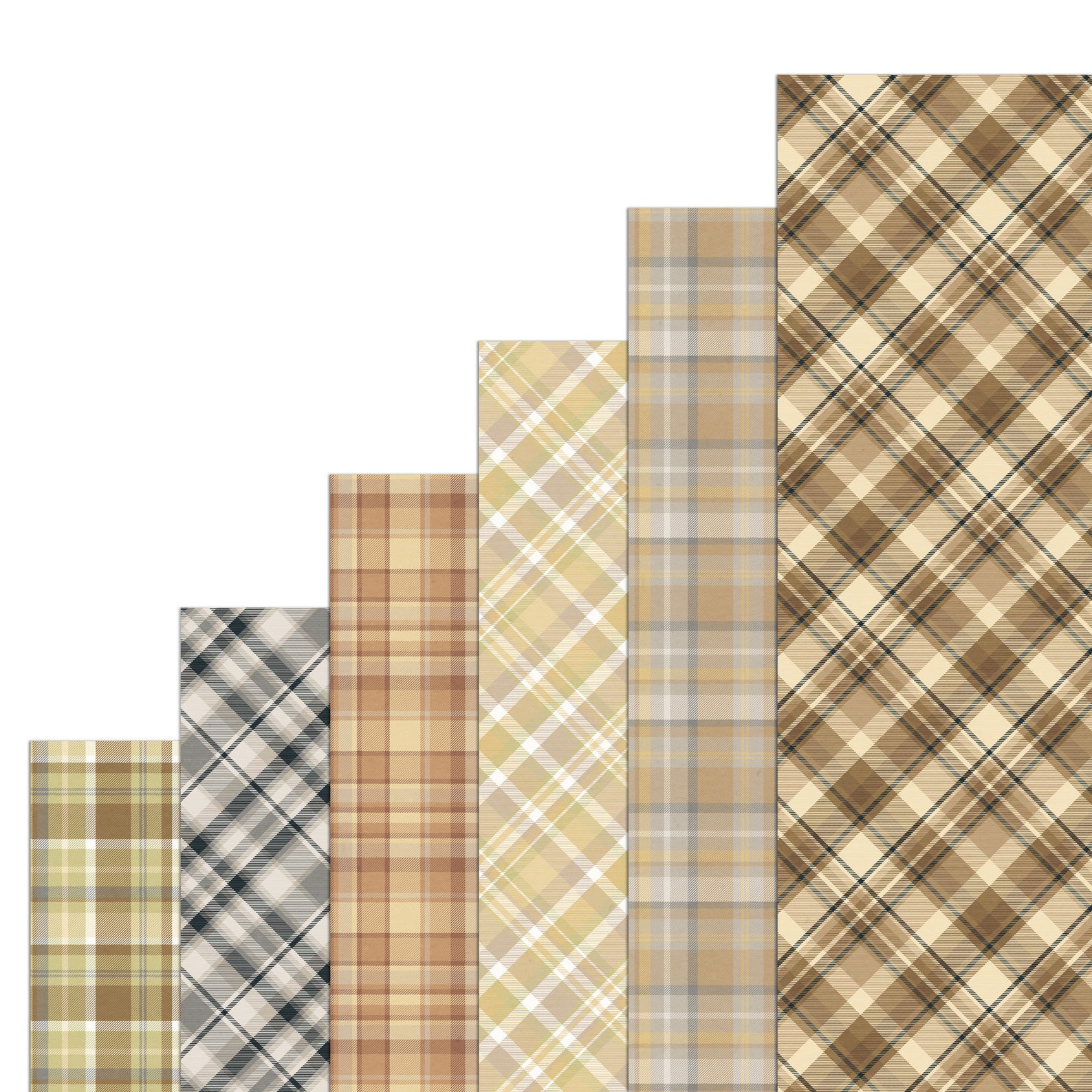 Tartan Digital Paper, Scrapbook Paper, Neutral Plaid Paper, Printable ...