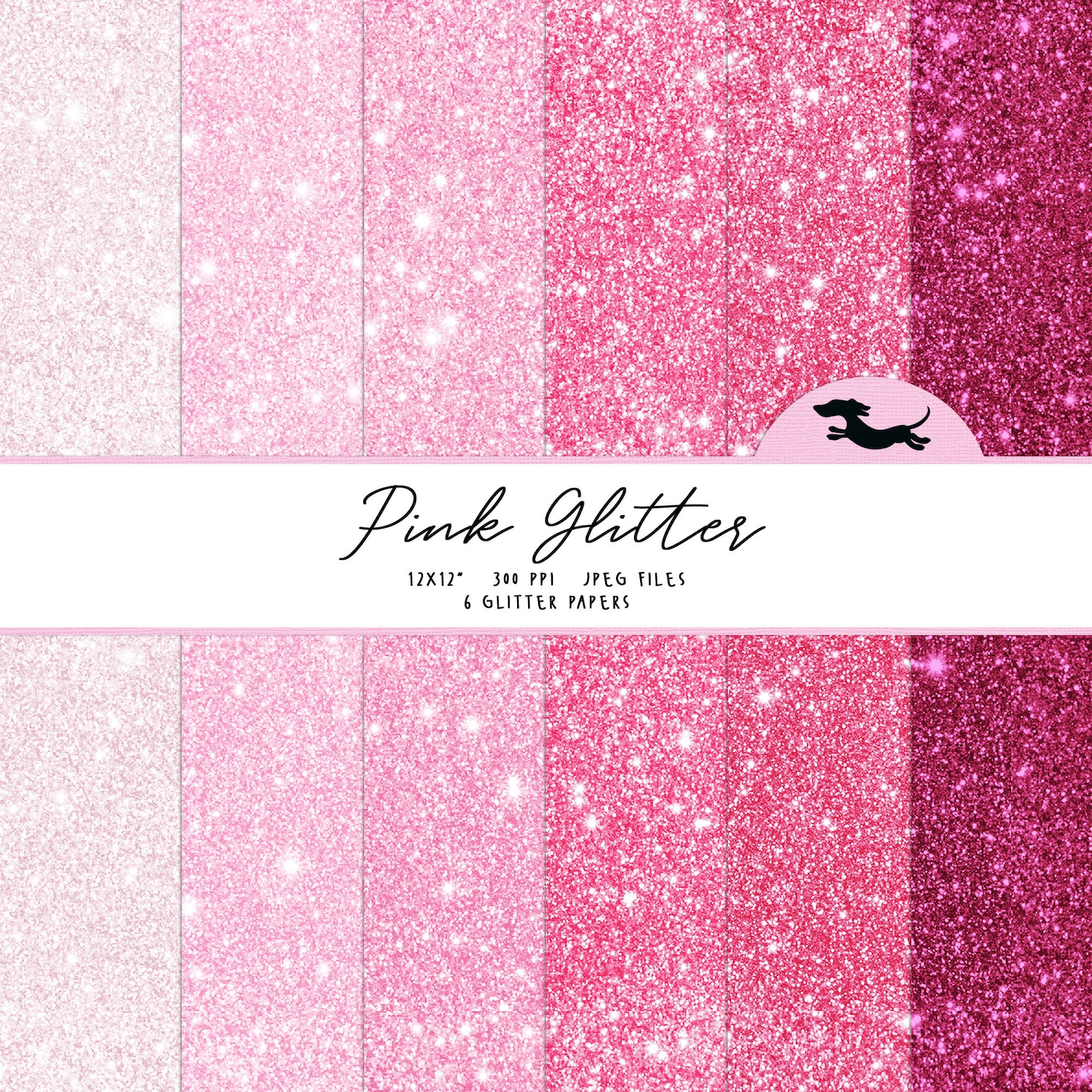 Pink Glitter Digital Paper, Scrapbook Paper, Printable Scrapbook Paper ...