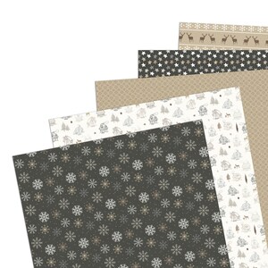 Winter Digital Paper, Scrapbook Paper, Neutral Winter Pattern ...