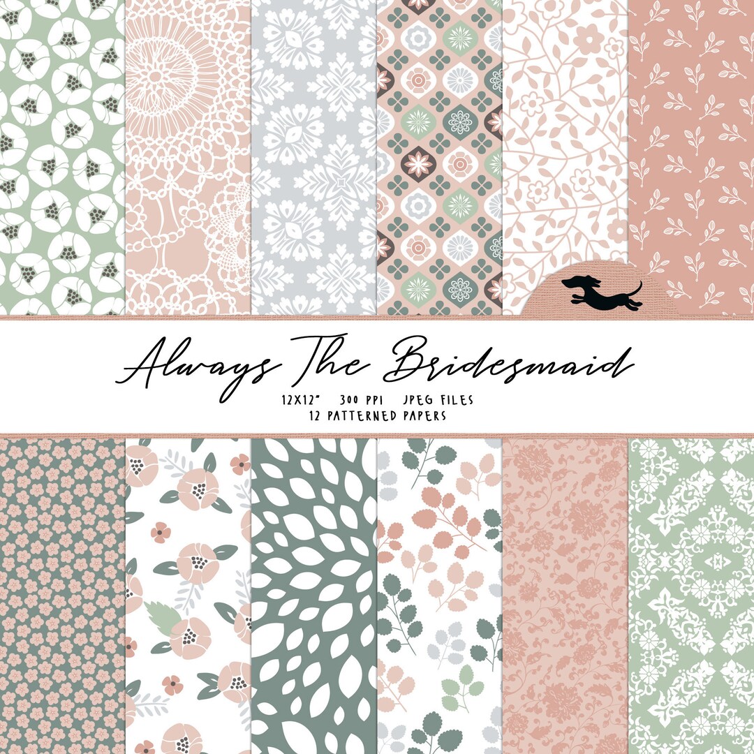 Digital Paper, Scrapbook Paper, Floral Pattern, Printable Scrapbook ...