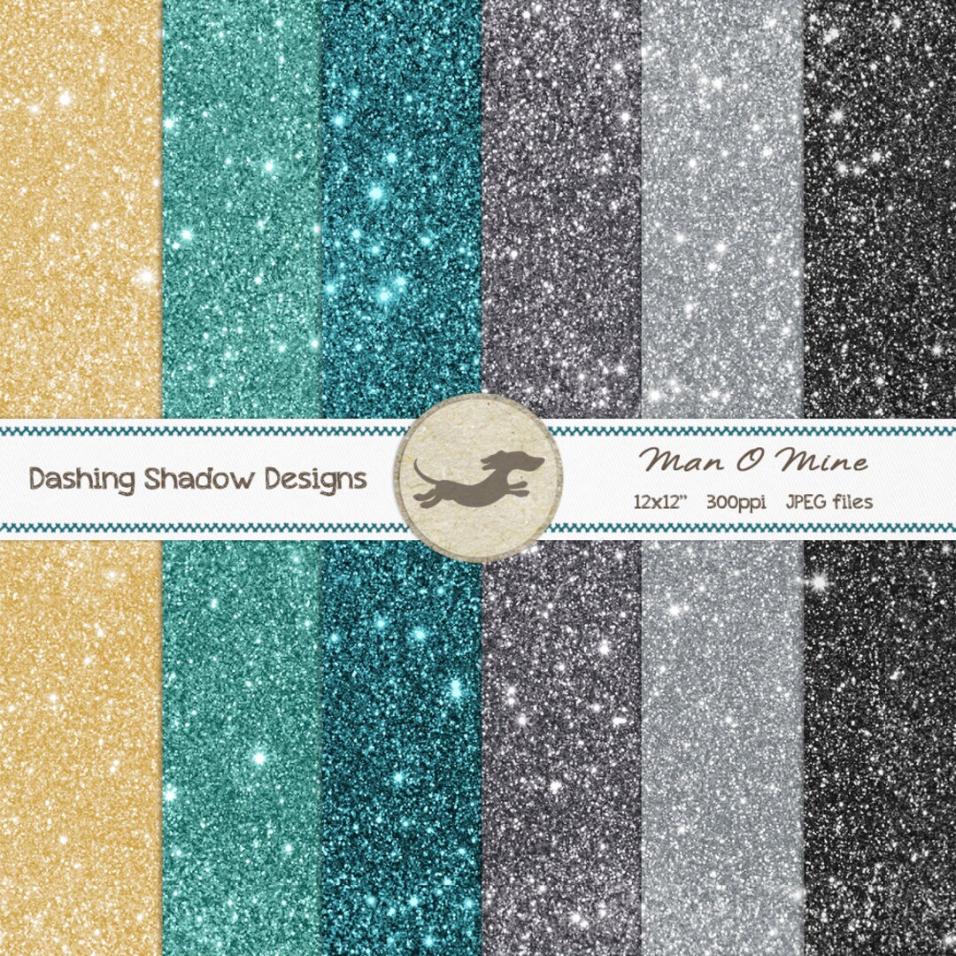 Digital Printable Scrapbook Craft Paper Man O Mine Glitter - Etsy
