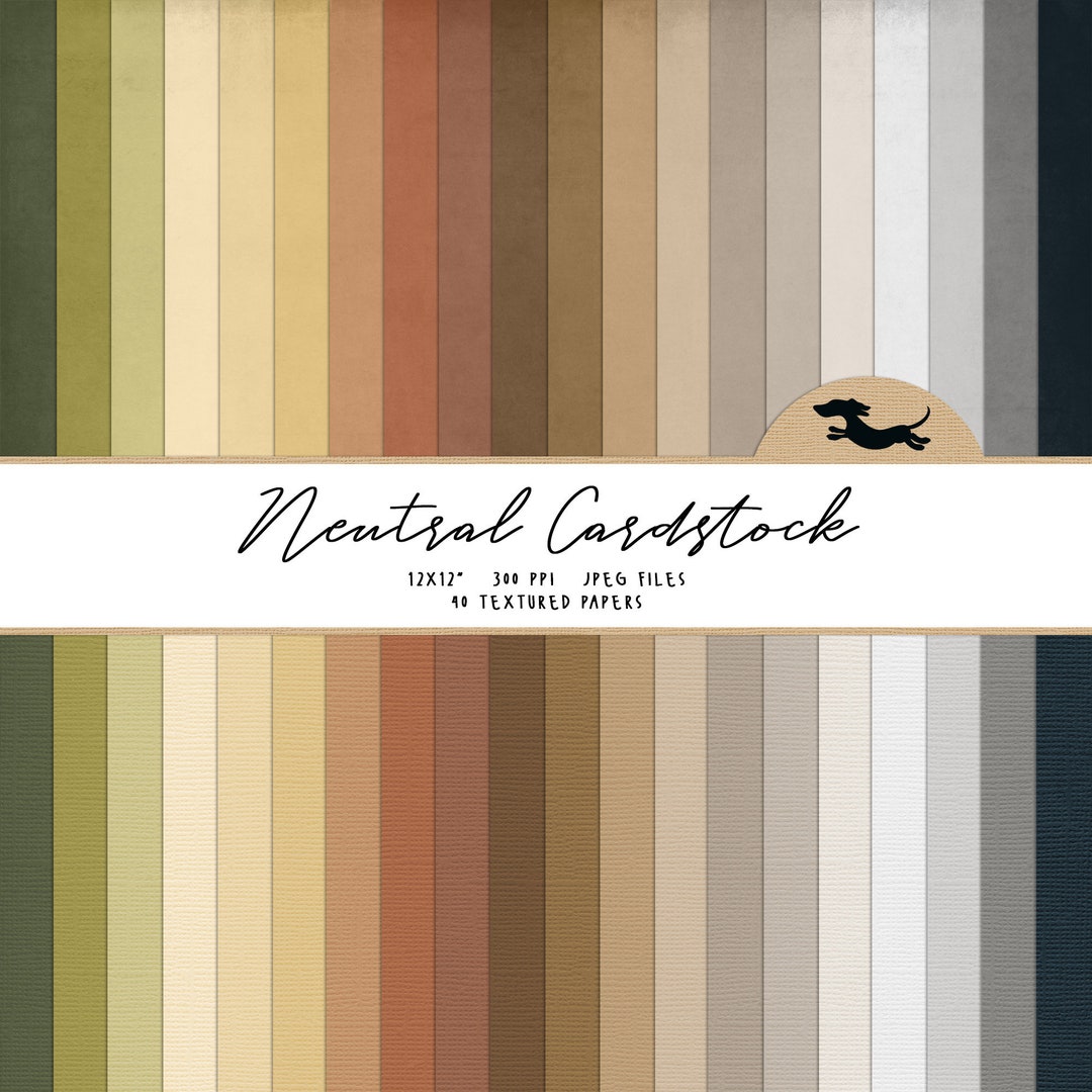 Neutral Digital Paper, Scrapbook Paper, Neutral Cardstock, Textured ...