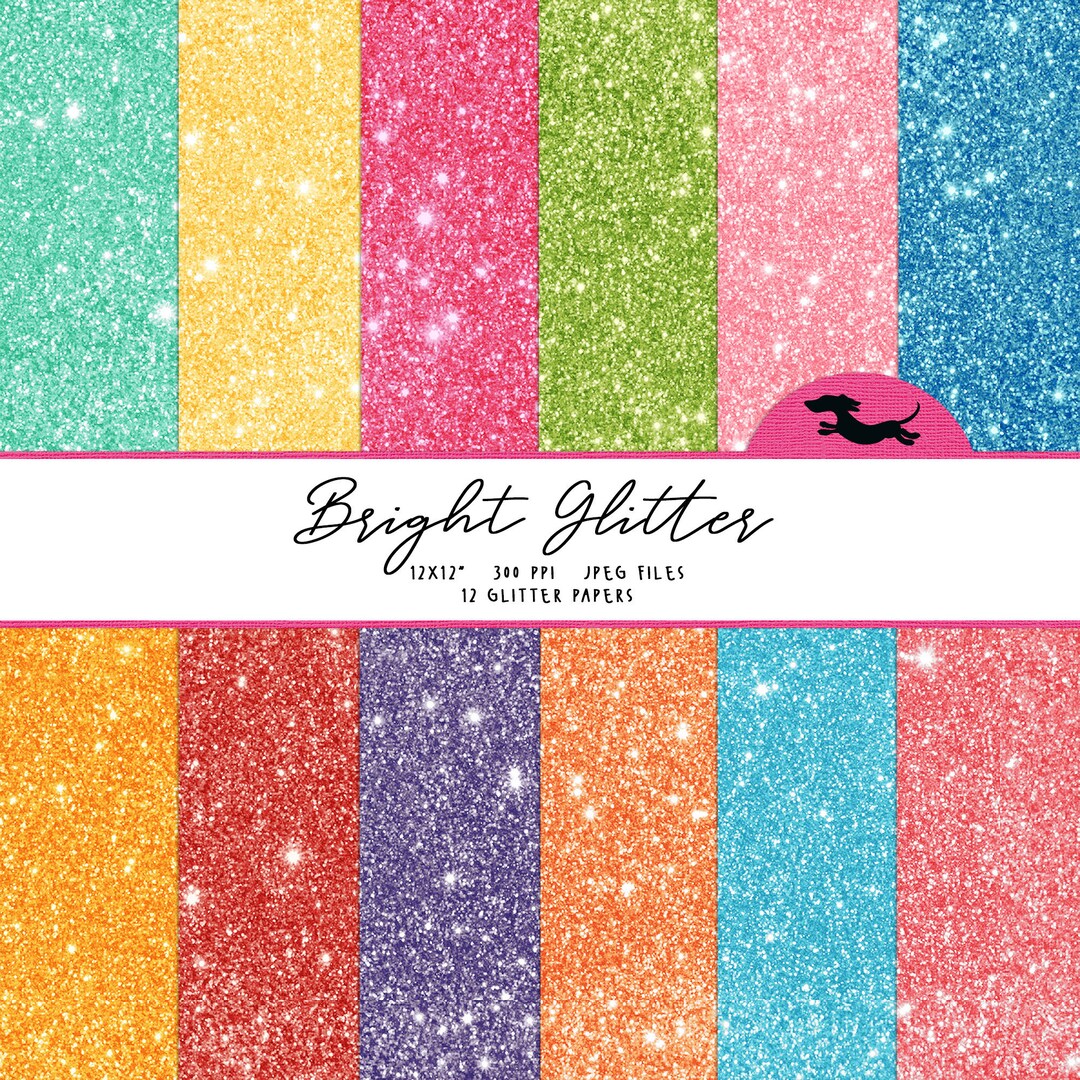 Glitter Digital Paper, Glitter Scrapbook Paper, Sparkle Pattern ...