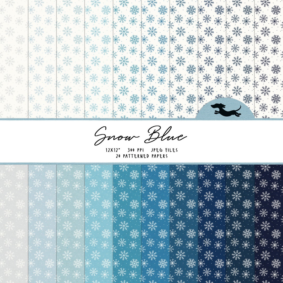 Snow Digital Paper, Scrapbook Paper, Winter Snowflake Pattern ...