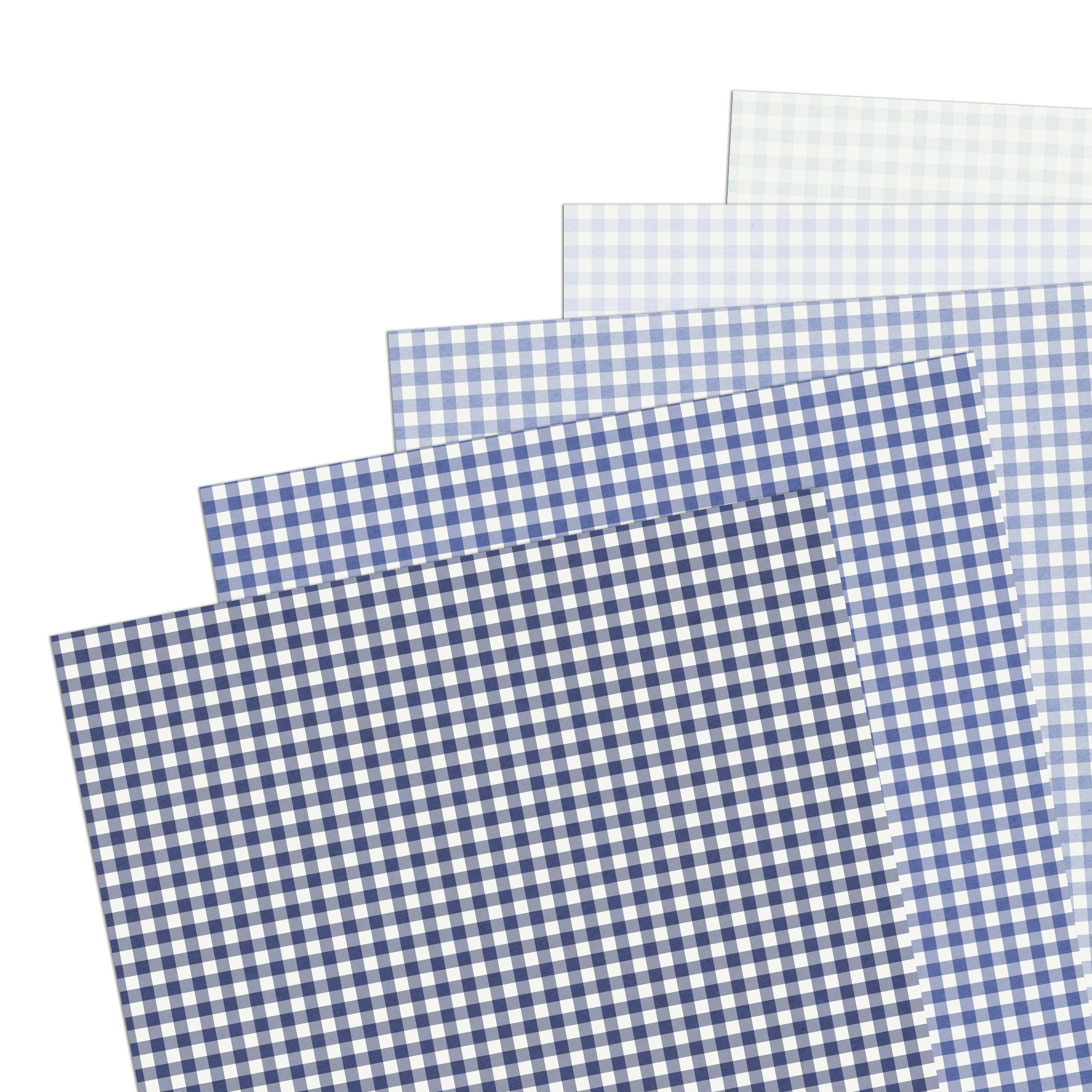 Blue Gingham Digital Paper, Scrapbook Paper, Gingham Pattern, Printable ...