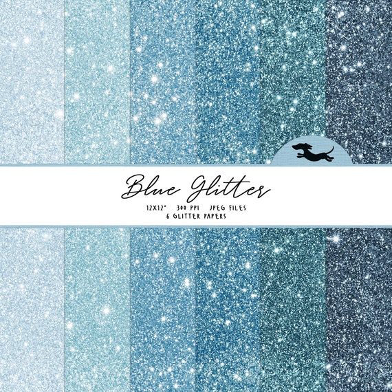 Light Blue Glitter Paper
