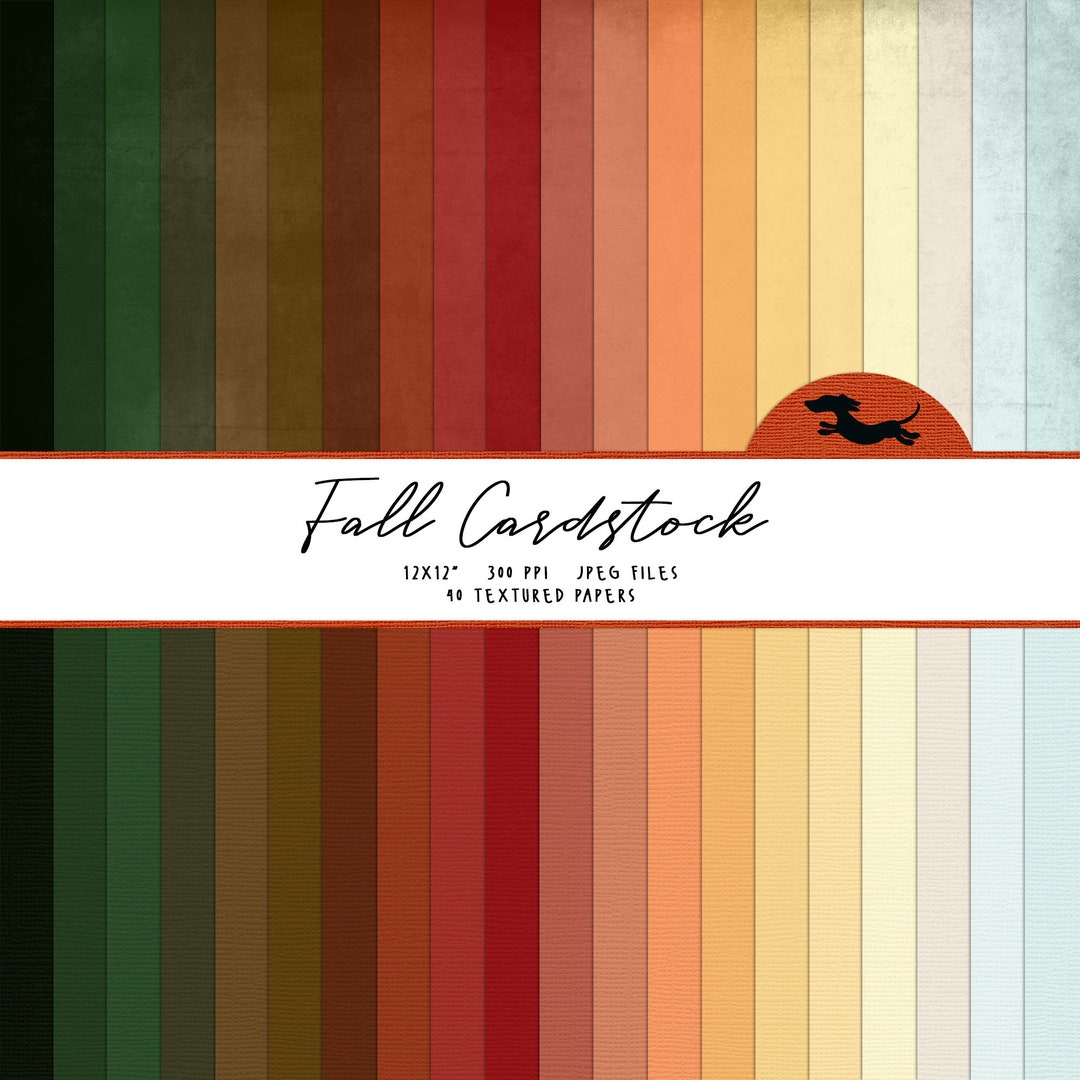Fall Digital Paper, Scrapbook Paper, Fall Cardstock, Textured Paper ...