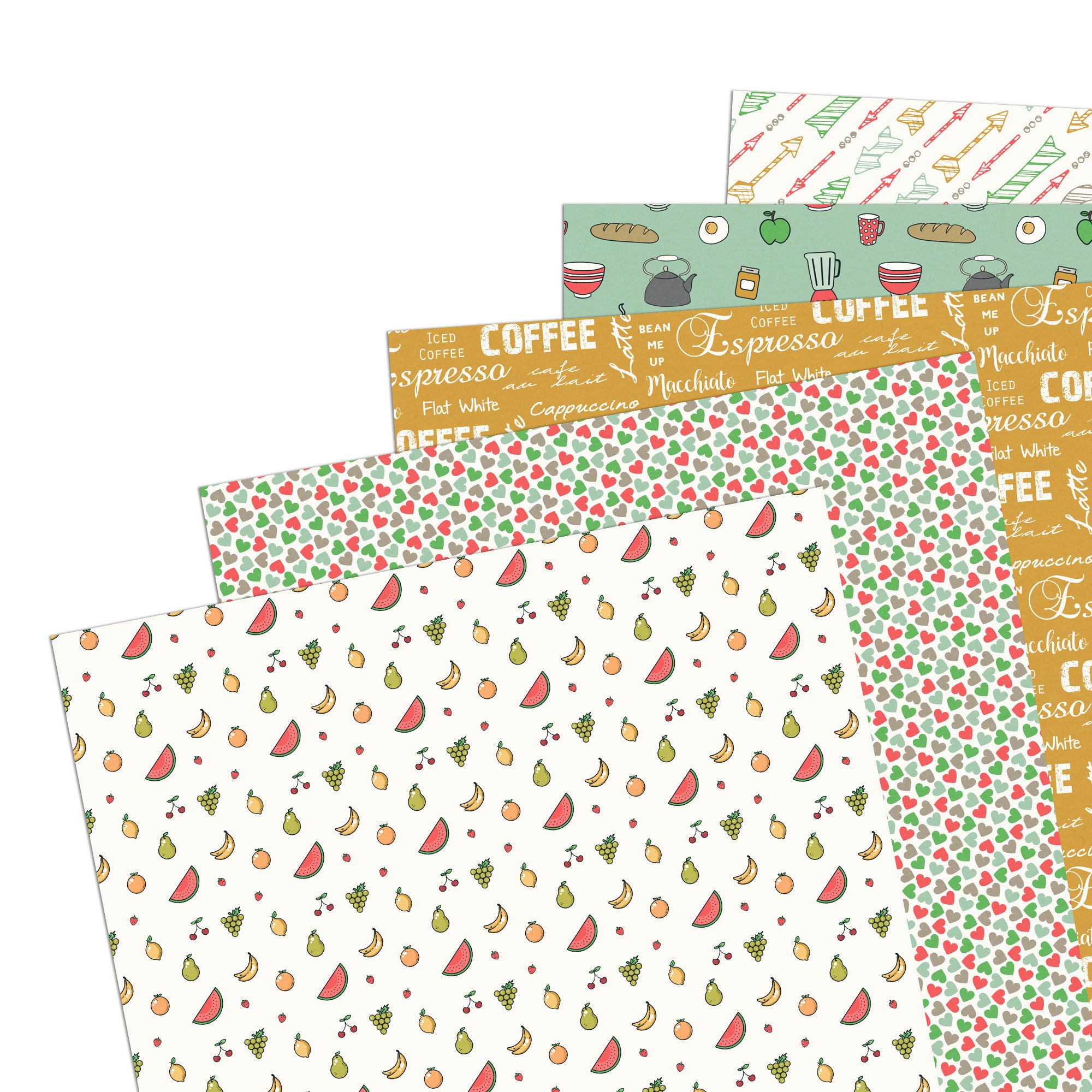 Kitchen Digital Paper, Scrapbook Paper, Printable Paper, Cooking ...