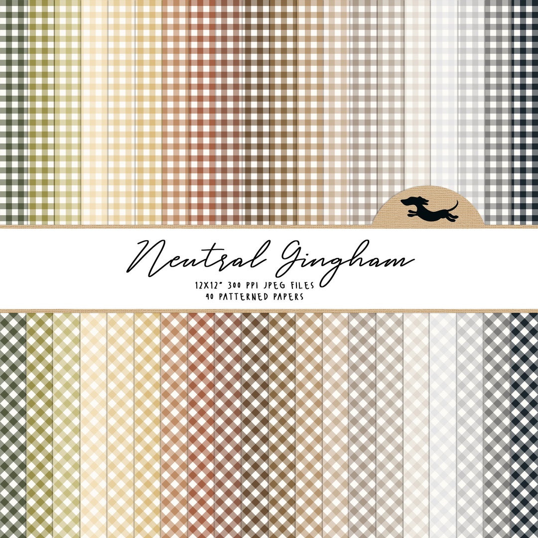Gingham Digital Paper, Scrapbook Paper, Seamless Pattern, Printable ...