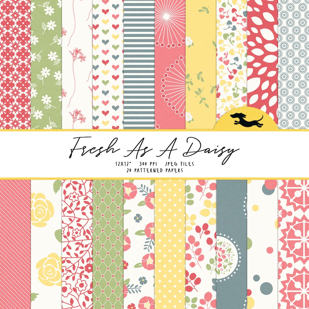 Floral Digital Paper, Scrapbook Paper, Floral Pattern, Printable ...