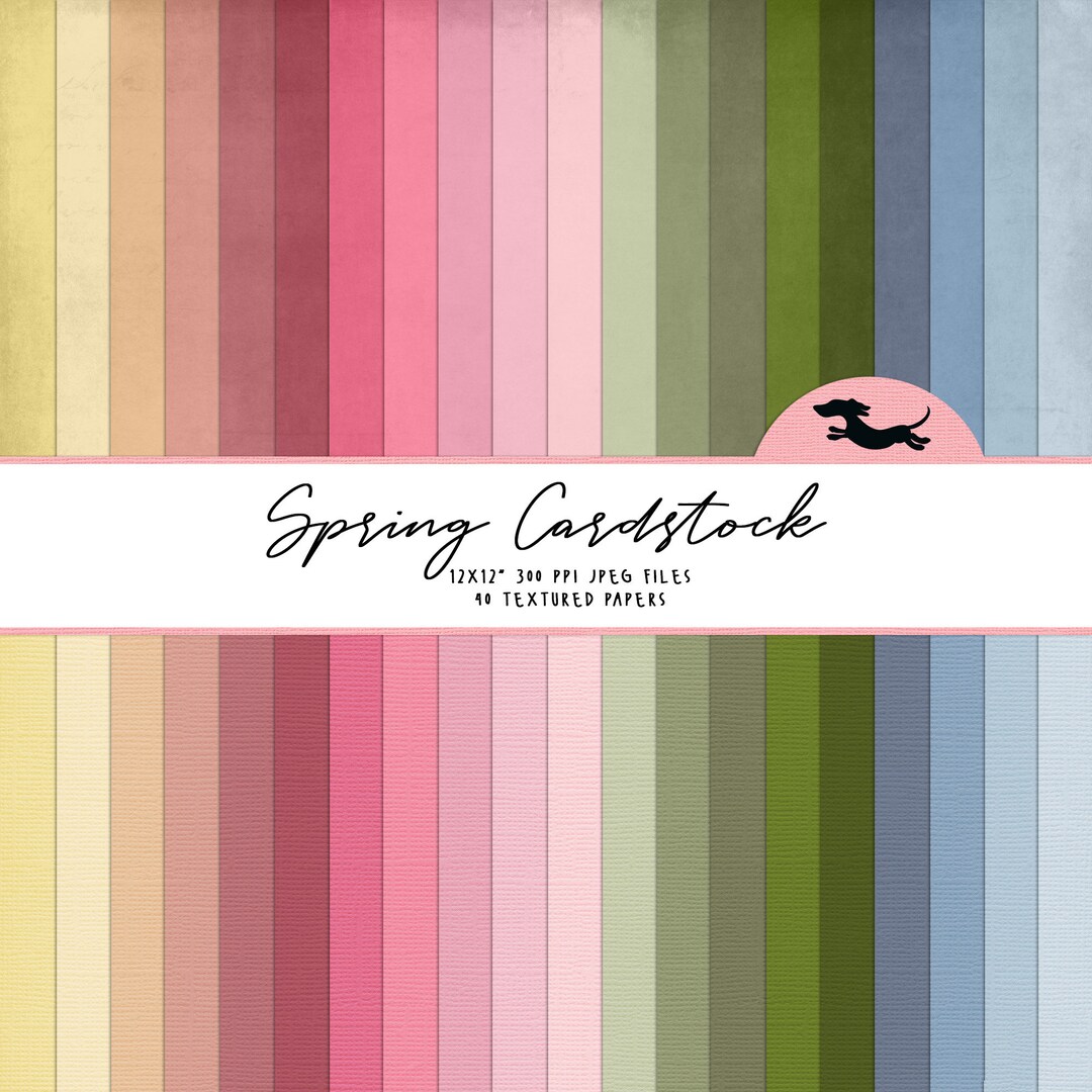 Spring Digital Paper, Scrapbook Paper, Spring Cardstock, Printable ...