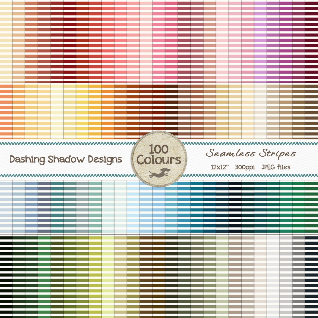 Digital Printable Scrapbook Craft Paper 100 Seamless Stripe Papers Pink ...