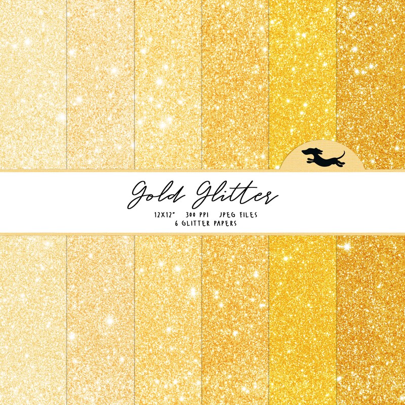 Gold Glitter Paper - Etsy