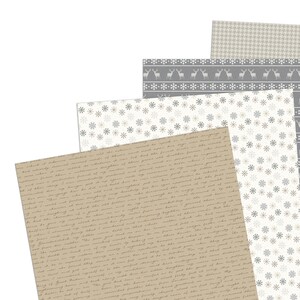 Winter Digital Paper, Scrapbook Paper, Neutral Winter Pattern ...