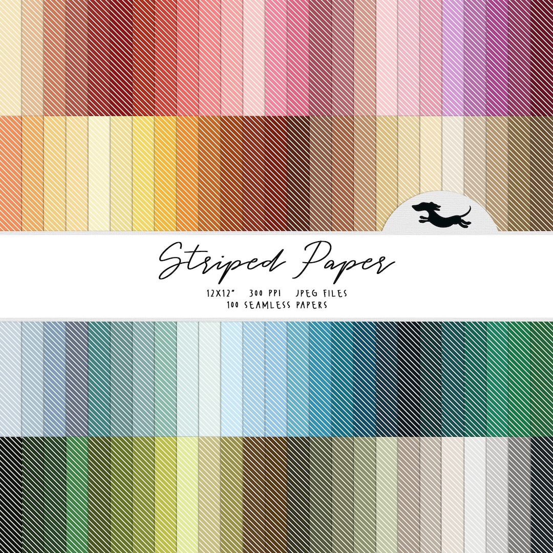 Stripe Digital Paper, Scrapbook Paper, Striped Seamless Pattern ...