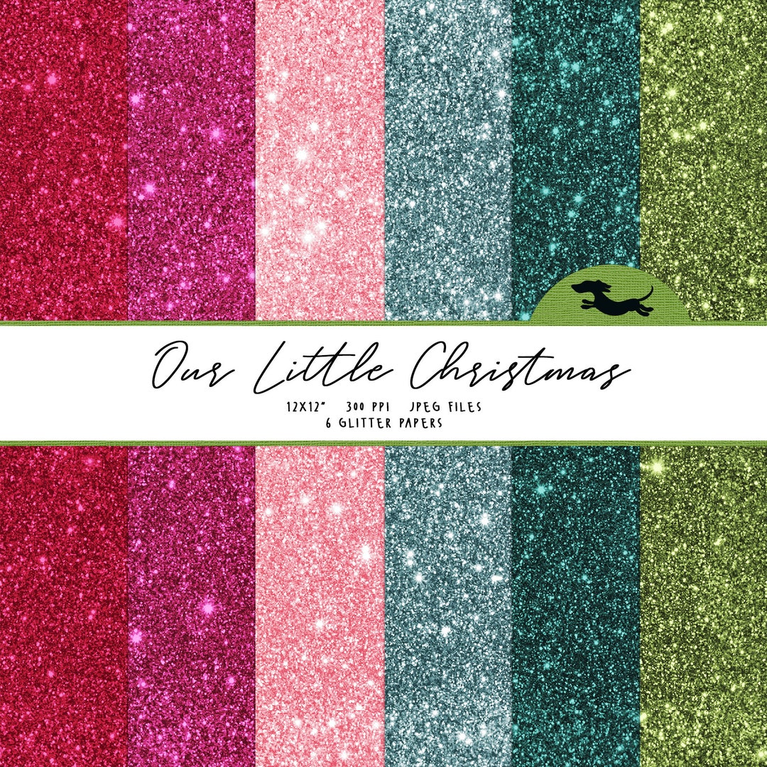 Glitter Digital Paper, Scrapbook Paper, Christmas Glitter Paper ...