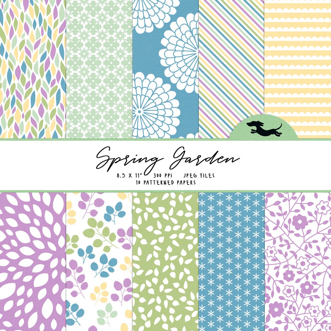 Spring Floral Digital Paper, Scrapbook Paper, A4 Spring Pattern ...