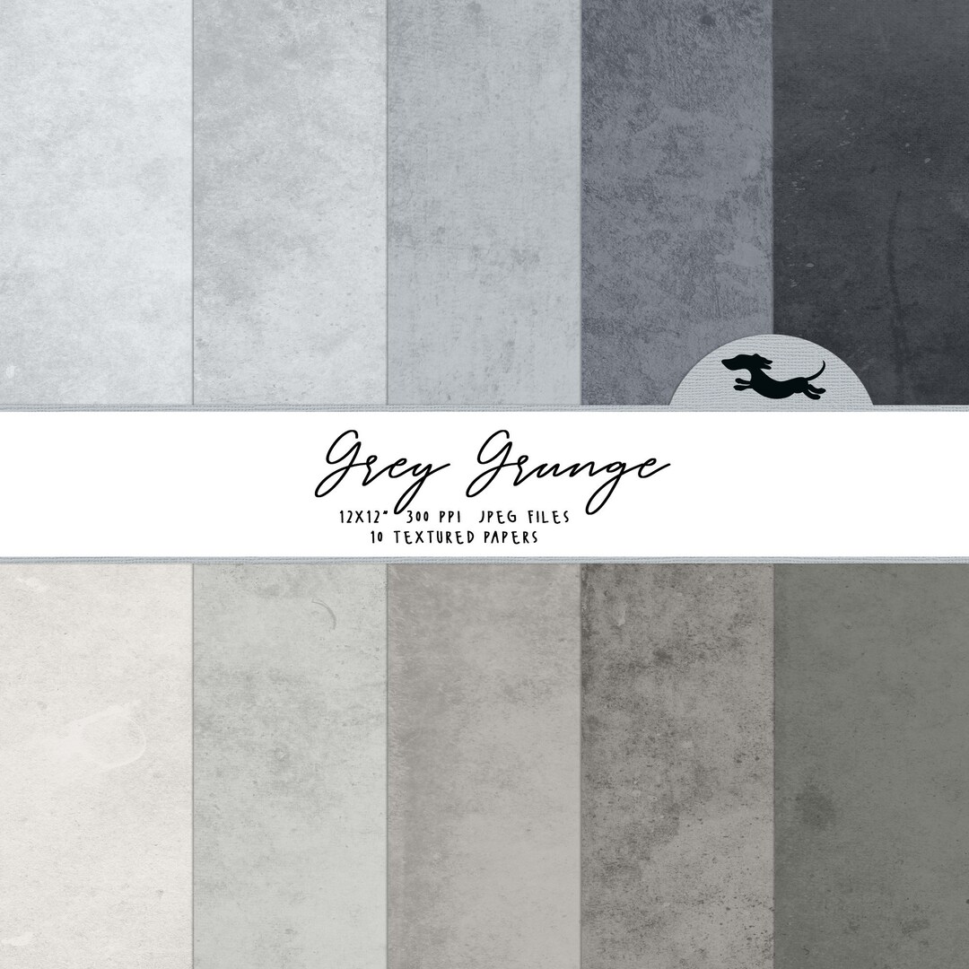 Grey Grunge Digital Paper, Scrapbook Paper, Vintage Gray Paper ...