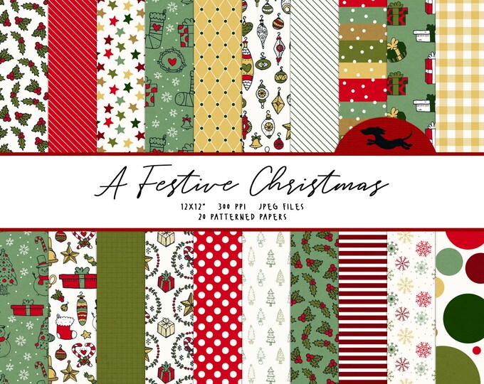 Papel digital de Navidad, Papel digital estrella, Patrón de Navidad ...