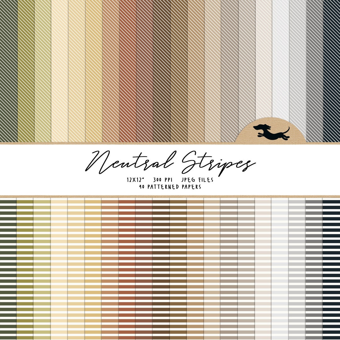 Stripe Digital Paper, Scrapbook Paper, Seamless Stripe Pattern ...