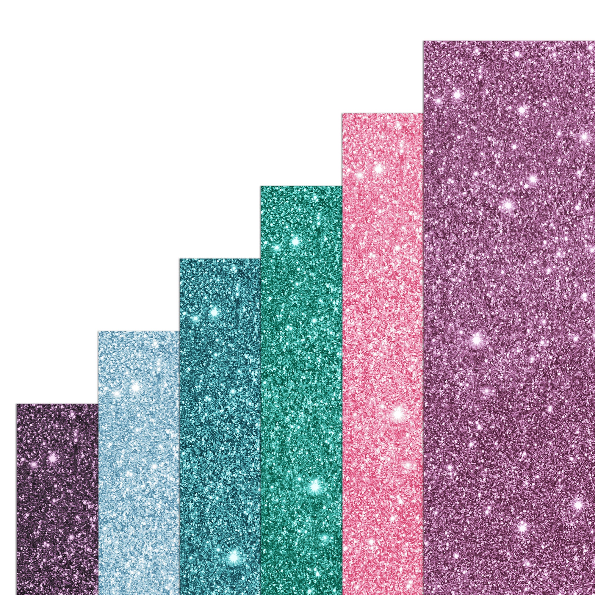 Mermaid Glitter Digital Paper, Scrapbook Paper, Glitter Paper ...