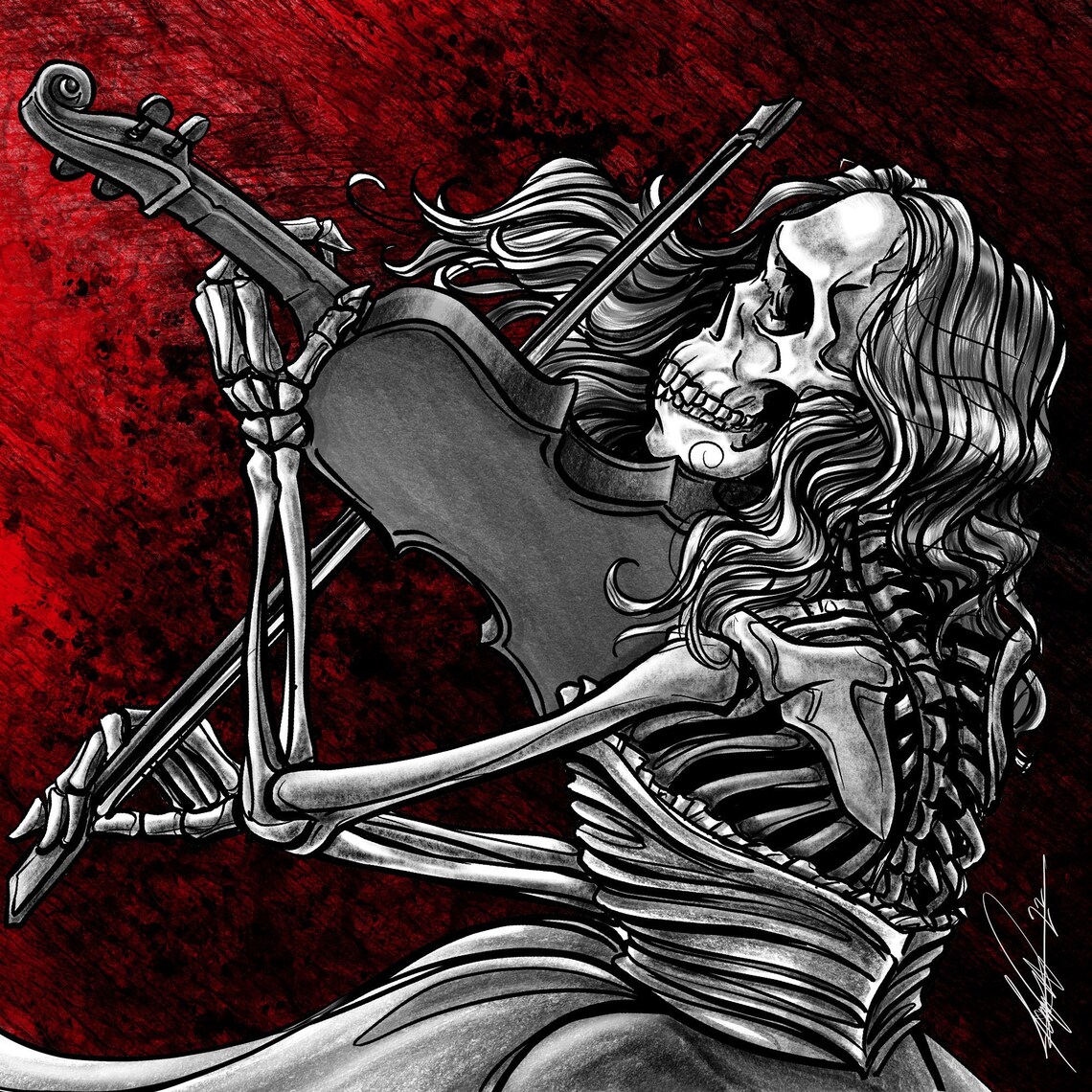 Skeleton Rock Band Band, Art Print, Decor - Etsy