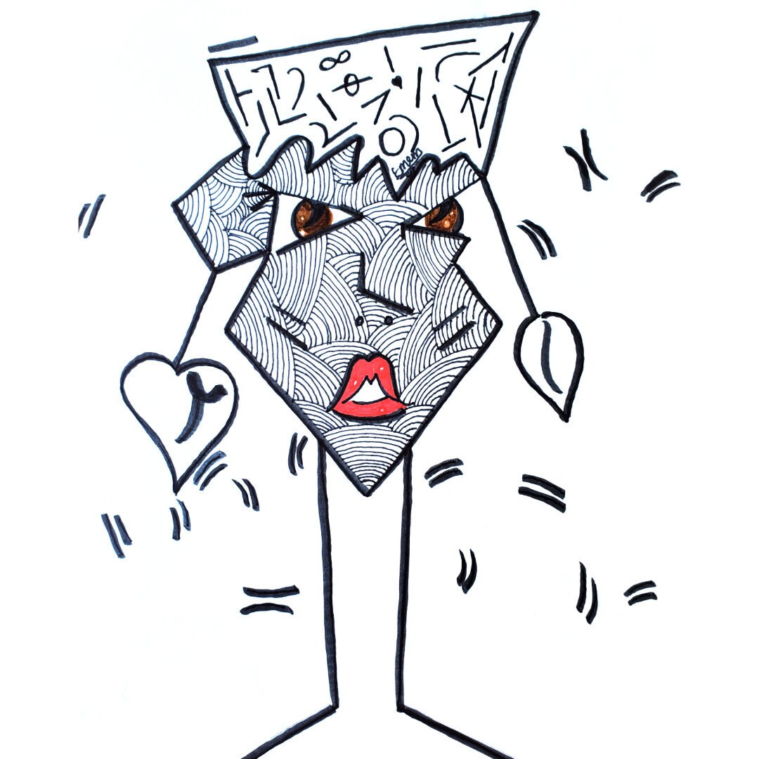 Pout Abstract Drawing PRINT - Etsy