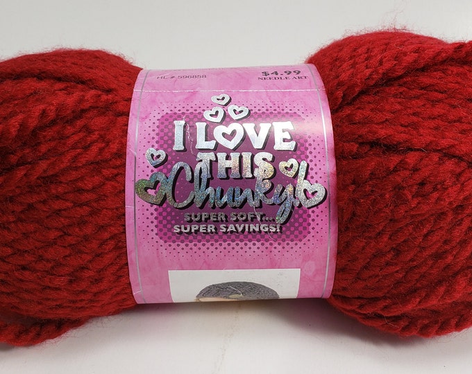 I Love This Chunky 104 red Velvet Yarn - Etsy