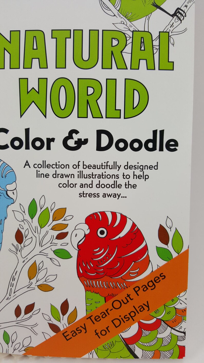 Natural World Color and Doodle Coloring Book | Etsy