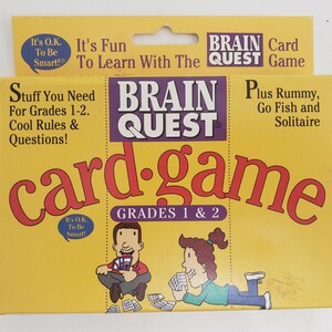1996 Workman Publishing Brain Quest Card Game Grades 1 & 2 - Etsy