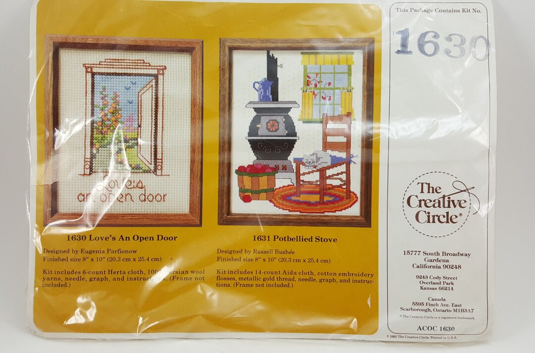 Vtg the Creative Circle Cross Stitch 1630 love's an Open Door Kit - Etsy