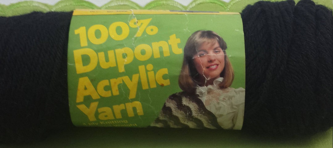Vintage Jack Frost Dupont Acrylic "black" Yarn - 4 Skeins - Etsy