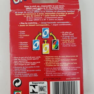 Mattel 2009 UNO Card Game - Open Box - Etsy