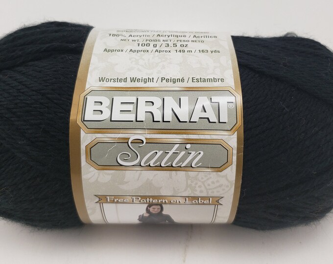 Bernat Satin "ebony" Yarn - Etsy