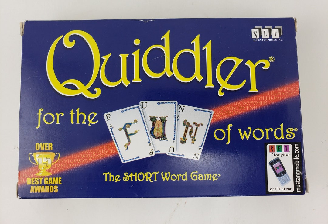 Quiddler Short Word Card Game Open Box - Etsy