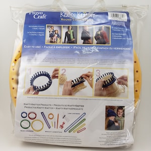 Provo Craft Knifty Knitter Plastic Round Loom Series Set of 4 Kit Open ...