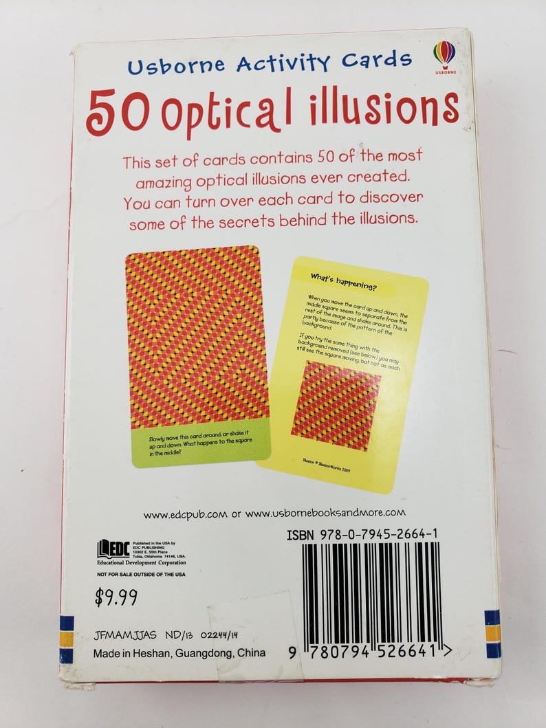 Usborne 50 Optical Illusions Activity Cards - Open Box - Etsy
