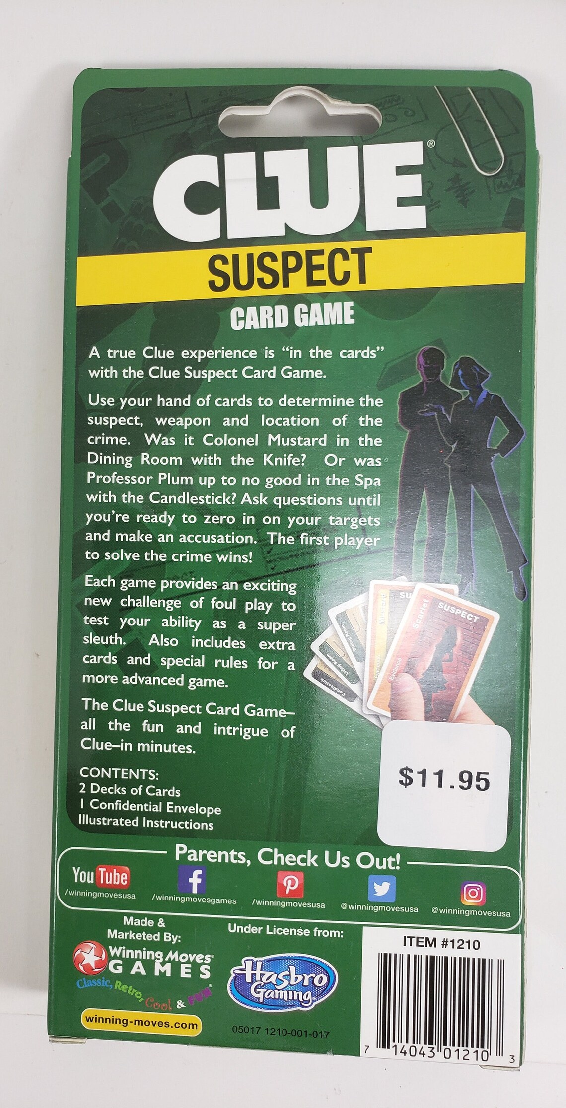 Hasbro Gaming Clue Suspect Card Game - Etsy