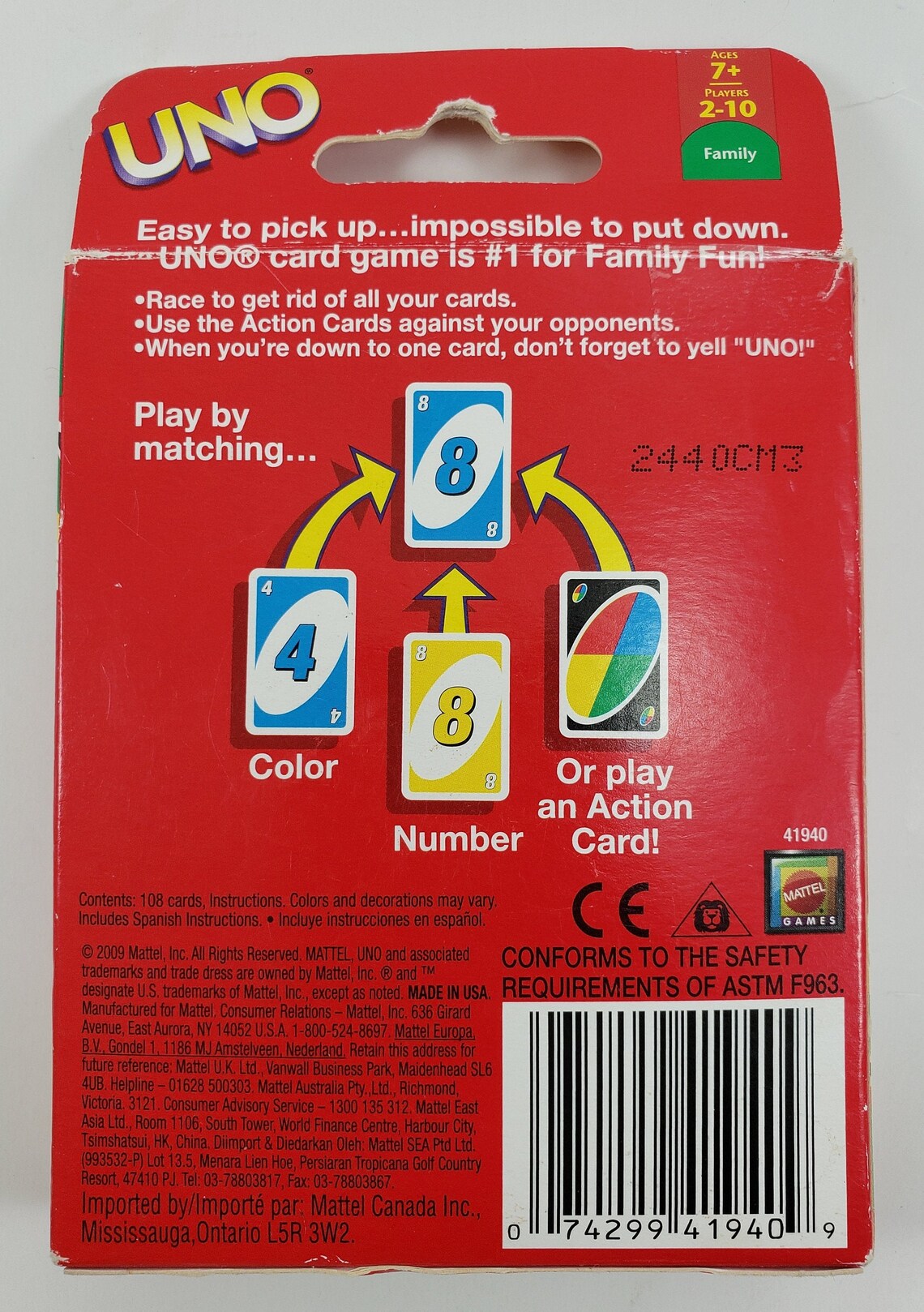 Mattel 2003 UNO Card Game Pre-owned - Etsy