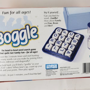Vtg. 1999 Hasbro Boggle Word Search Game - Pre - Owned - Etsy